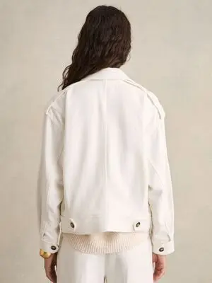 REISS Linen-blend Twin-pocket Jacket