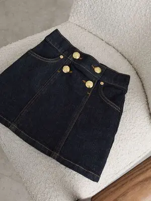 REISS 3-9 Yrs Denim Button-detail Skirt