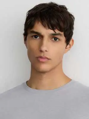 REISS Cotton- Crew-neck Modern-fit T-shirt Light Blue