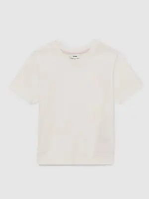 REISS 3-9 Yrs Cotton Crew-neck T-shirt - Ivory