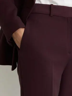 REISS Slim-fit Suit Trousers - Berry