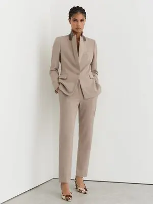 REISS Slim-fit Suit Trousers - Stone Neutral