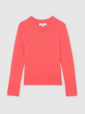 REISS Wool-blend Open-stitch Jumper With Cashmere