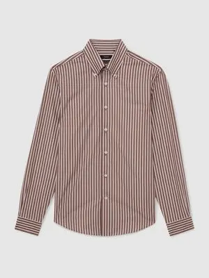 REISS Cotton Stripe Button-down Shirt Regular-fit
