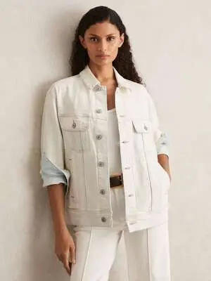 Paige Button-through Denim - Ivory