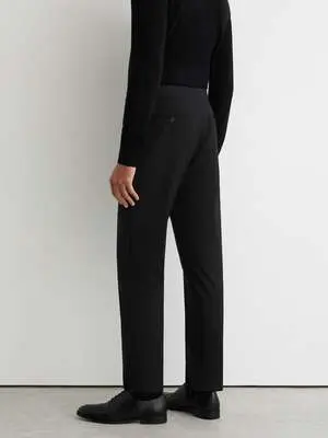 REISS Tailored Fit Wool-blend Suit Trousers - Black