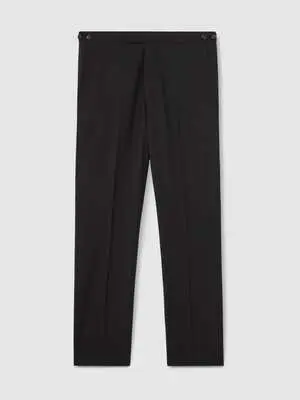 REISS Tailored Fit Wool-blend Suit Trousers - Black