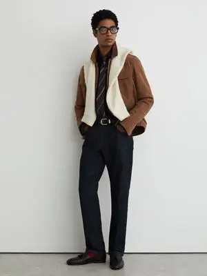 REISS Straight-leg Jeans - Raw Indigo