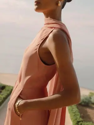 REISS Wide-leg Cape Jumpsuit - Pink
