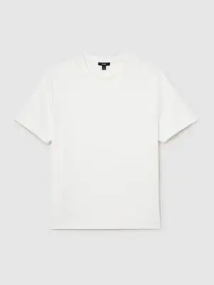 REISS Textured Modern-fit Crew-neck T-shirt - White
