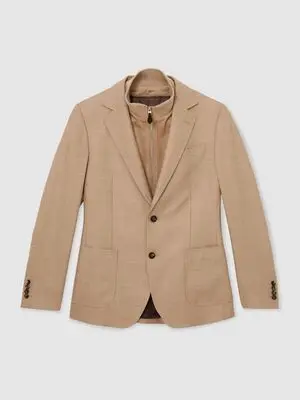 REISS Wool-blend Gilet-insert Single-breasted Blazer