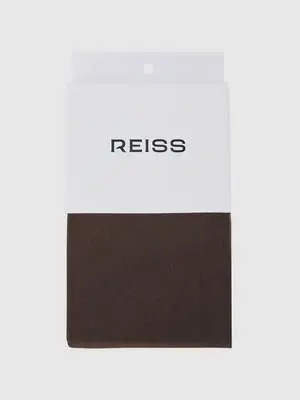 REISS Coloured 80 Denier Tights - Chocolate
