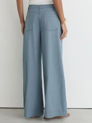 REISS Denim-look Wide-leg Trousers