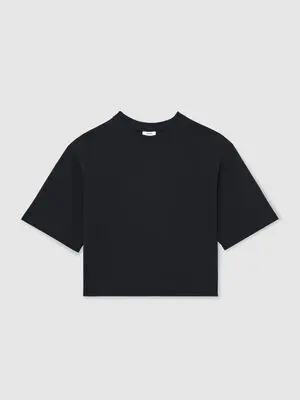 REISS Cotton Ribbed-neck Oversized T-shirt