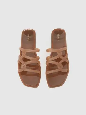 REISS Interlocking Jelly Slide Sandals
