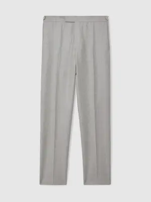 REISS Wool-flannel Tailored-fit Suit Trousers