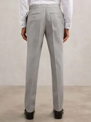 REISS Wool-flannel Tailored-fit Suit Trousers