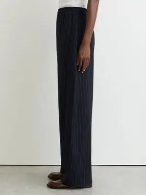 REISS Barrel-leg Pinstripe Trousers