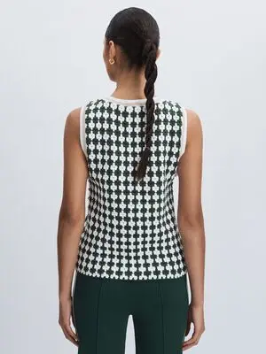 The Upside Crochet Button Through Vest