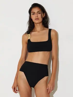 REISS Hardware-detail Square-neck Bikini Top