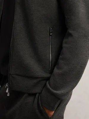 REISS Double-faced Jersey Zip Sweatshirt
