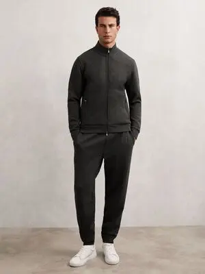 REISS Double-faced Jersey Zip Sweatshirt