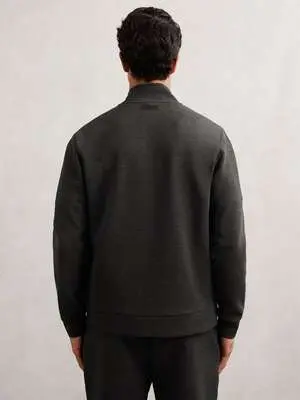 REISS Double-faced Jersey Zip Sweatshirt