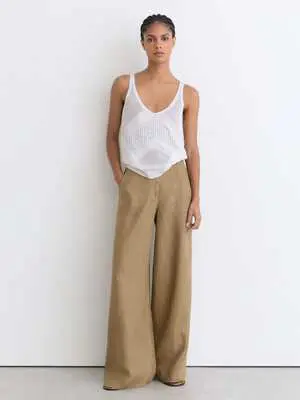 REISS Open-stitch Knitted Vest - Ivory