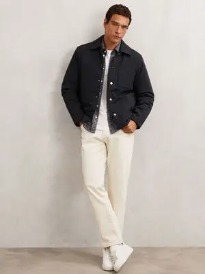 REISS Lightly-padded Patch-pocket Overshirt