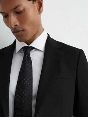 REISS Tailored Fit Single-breasted Suit Blazer - Black