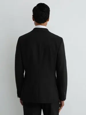 REISS Tailored Fit Single-breasted Suit Blazer - Black