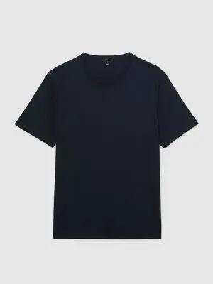 REISS Air-water Cotton Tailored-fit T-shirt - Navy