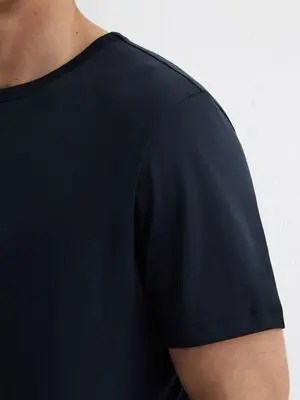 REISS Air-water Cotton Tailored-fit T-shirt - Navy