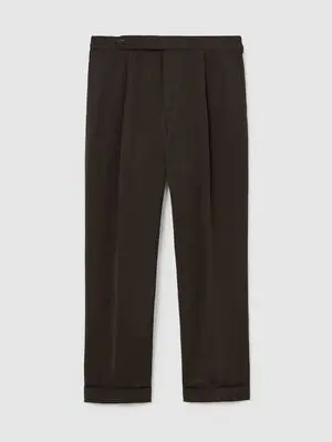 ATELIER Cotton-blend Classic-fit Trousers
