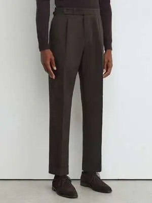 ATELIER Cotton-blend Classic-fit Trousers