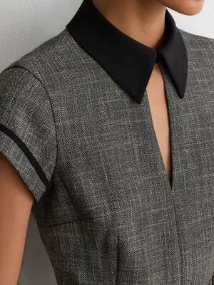 REISS Collared Wide-leg Belted Jumpsuit