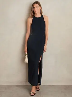 REISS Ladder Trim Sleeveless Maxi Dress