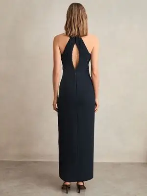 REISS Ladder Trim Sleeveless Maxi Dress