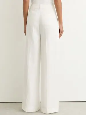REISS Linen-blend Wide-leg Trousers