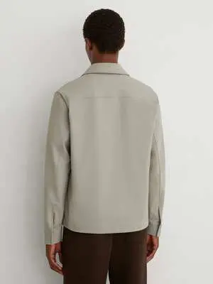 REISS Technical Twin-pocket Overshirt - Stone