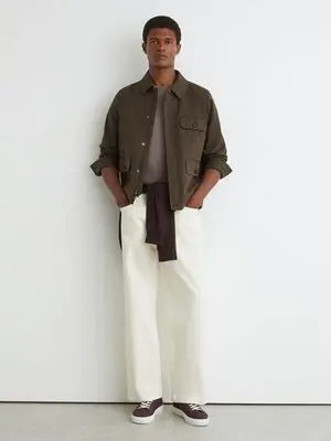REISS Cotton-blend Zip-through Jacket