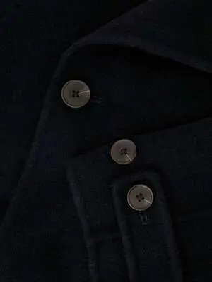 REISS Wool-blend Blindseam Belted Overcoat - Navy