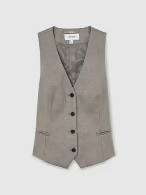 REISS Wool-blend Tailored Waistcoat