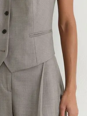 REISS Wool-blend Tailored Waistcoat