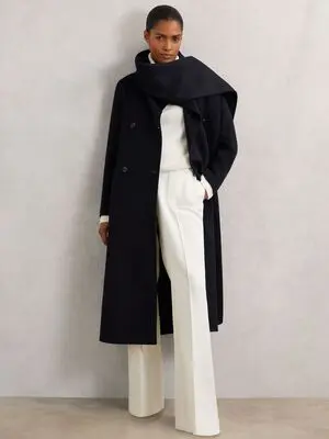 REISS Petite Wool-blend Scarf Blindseam Coat