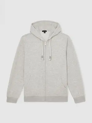 REISS Cotton-blend Zip-through Hoodie