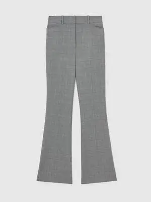 REISS Check Flared Suit Trousers