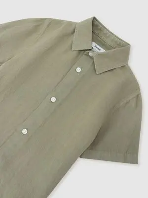 REISS 3-9 Yrs Linen Long-sleeve Button-through Shirt