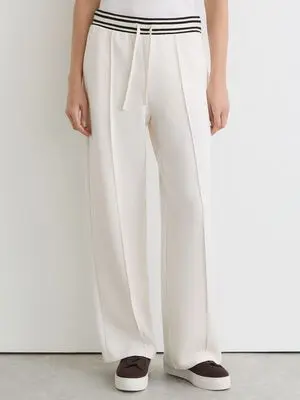 REISS Premium Interlock Stripe-waist Joggers