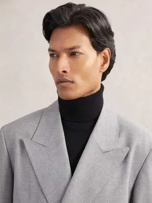 REISS Double-breasted Relaxed-fit Overcoat